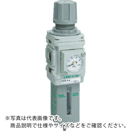 特長：エアフィルタとレギュレータをコンパクトに一体化しました。空気中のドレン・ダストを除去し、圧力を調整します。使用するエレメントは、表面が粗く、内部に行く程細かくなるという、独自の化学繊維構造を採用しています。目詰まりを大幅に解消し、エレ...