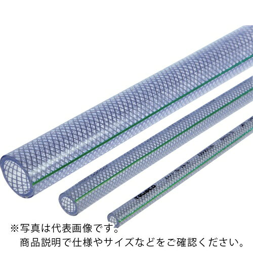 特長：耐圧性・透明性・柔軟性にすぐれたエコノミー価格の日本製ブレードホースです。透明性に優れ、流体の目視確認が容易です。RoHS2適合品です。ライン入りのため、配管時によじれ等防止できます。1mごとにカットマークや品名、品番が表示されている...