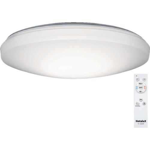 特長：お部屋のすみずみまで明るい広配光のLEDシーリングです。用途：光色と明るさの両方が選べる調色/調光モデルです。仕様：明るさ(lm)：5000光源色：昼光色・電球色幅(mm)：434長さ(mm)：434高さ(mm)：128電源(V)：1...