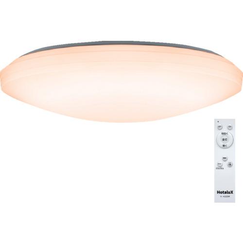 特長：お部屋のすみずみまで明るい広配光のLEDシーリングです。用途：お部屋全体が明るい調光モデルです。仕様：明るさ(lm)：3869光源色：電球色幅(mm)：434長さ(mm)：434高さ(mm)：128電源(V)：100消費電力(W)：3...