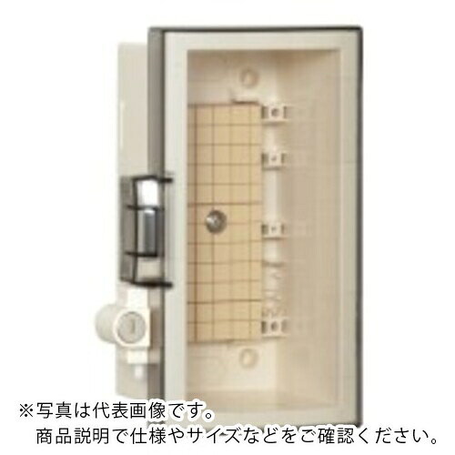 仕様：色：クリーム（マンセル2.5Y9/1近似）ドア：スモーク色外形寸法タテ(mm)：203外形寸法ヨコ(mm)：110外形寸法フカサ(mm)：100基板寸法タテ(mm)：120基板寸法ヨコ(mm)：50取付基板：木製基板 15mm/方眼目...