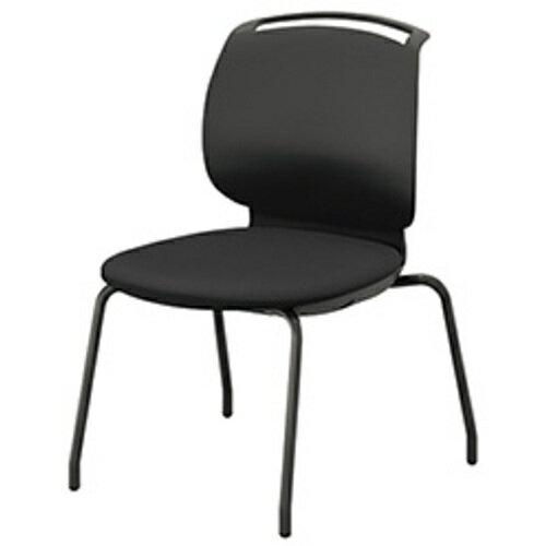 特長：厚みのある座面と骨盤を中心に支える背もたれの設計が特徴です。用途：ミーティング用仕様：張地：抗ウイルス布背面色：ブラック座面色：ブラック脚色：ブラック色：ブラック座幅(mm)：439座奥行(mm)：426座面高さ(mm)：384幅(m...