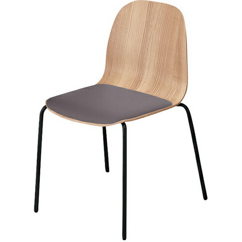 特長：ラウンジエリアにも調和する木の風合いと洗練されたデザインが魅力です。用途：ミーティング用仕様：張地：布背面色：サンドウォールナット座面色：ダークグレー脚色：ブラック色：ダークグレー座幅(mm)：390座奥行(mm)：450座面高さ(m...