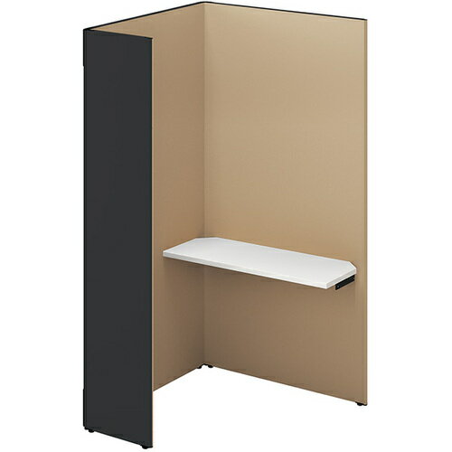 特長：ブースの連結使用が可能で、限られたスペースを有効的に活用できます。仕様：間口(mm)：1020奥行(mm)：1038高さ(mm)：1900色：外パネル：サテンブラック／布：キャメル天板色：ホワイト張地：布地天板厚さ(mm)：26パネル...