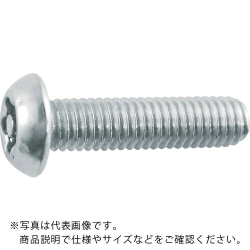 特長：5溝穴の中央にピンが立っている形状のため、通常の工具での取り外しができません。仕様：寸法(mm)d：M3寸法(mm)L：10頭部径(mm)：5.7頭部厚さ(mm)：1.63強度区分：A2-50相当パッケージ：ボルトンパック（ブリスター...