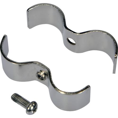 用途：支柱の連結用。仕様：間口(mm)：20奥行(mm)：13φ25.4mm支柱用材質／仕上：スチール表面処理:ニッケルクロム・クロムメッキ仕上げセット内容／付属品：連結金具ねじ、ワッシャー、ナット　●代表画像について 商品によっては、代表...