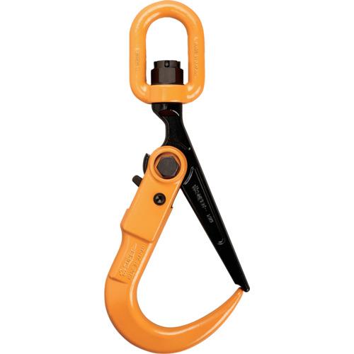 特長：スイベルアイ付で、ワイヤロープなどのより戻しがスムーズで敷鉄板などの回転防止となります。吊り上げ時は自動的に閉鎖ロックが掛かり、ワークから外れることがなく安全です。用途：敷鉄板の運搬・施工作業や安全フックとして直吊り作業に。仕様：基本...