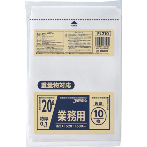 特長：厚みが0.1mmの特厚タイプで破れにくく丈夫です。仕様：縦(mm)：600横(mm)：520厚さ(mm)：0.1容量(L)：20色：透明重量物対応材質／仕上：LLDPE　●代表画像について 商品によっては、代表画像を使用している場合が...
