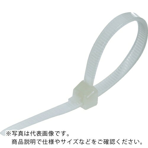 特長：結束後も挿入部の爪を押せばケーブルタイのゆるめが可能です。用途：電線、ケーブルの固定、結束。屋内使用に最適です。仕様：色：ホワイト幅(mm)：4.7長さ(mm)：150厚さ(mm)：1.2最大結束径(mm)：39引張強度(N)：215...