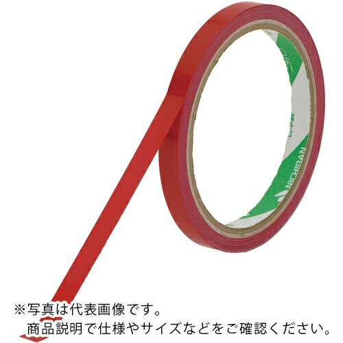 特長：PETをベースにした粘着テープで、9mm幅35m巻のテープが1巻入です。用途：食品、青果、生麺類などのバッグシール包装用。ねじなど工業部品の小分け袋詰めに。製品の小分け袋詰め用。仕様：色：赤幅(mm)：9長さ(m)：35厚さ(mm)：...