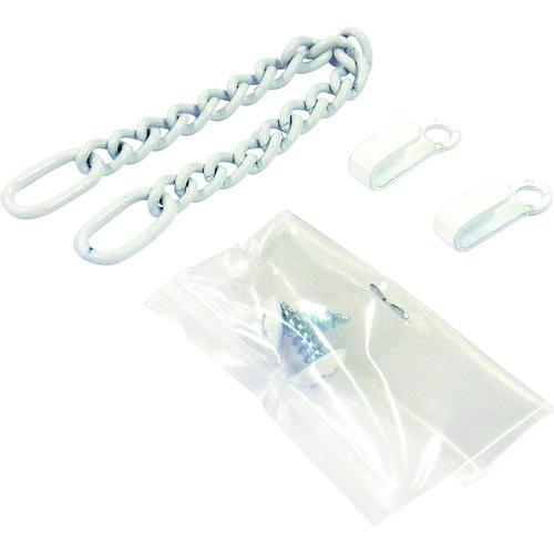 特長：戸開き棚から食器類の急な落下を防ぎます。用途：家具・棚板などの転倒防止に。仕様：チェインで開き防止材質／仕上：鎖：鉄(SWRM6)セット内容／付属品：木ネジ×2個　●メーカー取寄商品について 本商品はメーカーからの取寄商品となります。...