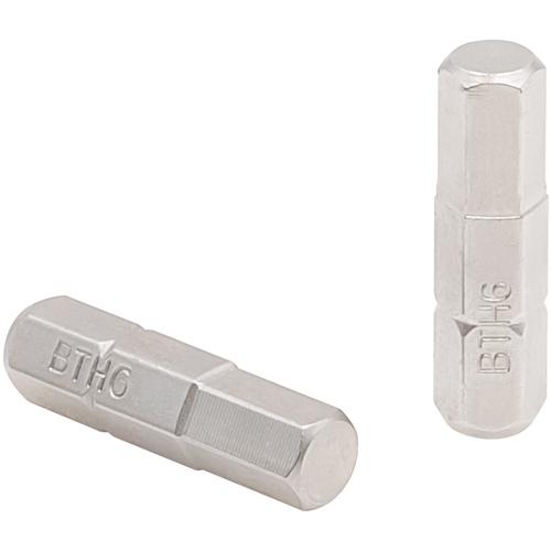 特長：差込角6.35mmのヘキサゴンビットです。仕様：全長(mm)：25セット内容：BT-H6×5個二面幅寸法(mm)：6材質／仕上：構造用鋼　●代表画像について 商品によっては、代表画像を使用している場合がございます。 商品のカラー、サイ...