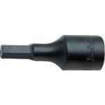 特長：インチサイズのヘックスビットソケットです。用途：6角穴付きボルト用仕様：差込角(mm)：12.7全長(mm)：43対辺寸法(インチ)：1/2材質／仕上：特殊鋼　●代表画像について 商品によっては、代表画像を使用している場合がございます...