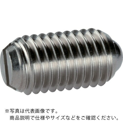 特長：ねじ込み、ボールタイプのプランジャーです。用途：位置決め、固定、押し付け、押し離しなどに。仕様：全長(mm)：16ポール径(mm)：4.5外径：M8バネ力(N)：約18〜約31スロトーク(mm)：1.5温度max.(℃)：250バネ圧...