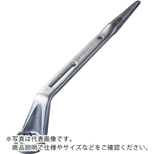 特長：首角度は70°です。構造用トルシア型高力ボルト（シャーボルト）の締め付けに最適です。スライド穴付タイプです。紛失防止用ネームシール付です。仕様：対辺寸法(mm)：36全長(mm)：454高さ(mm)：70首角度(°)：70高さH(mm...