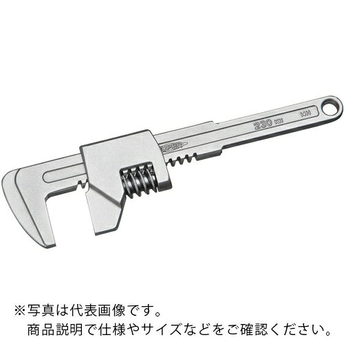特長：アルミ製なので、従来品の半分以下の重さです。用途：メッキしたナットや銅・真鍮・砲金など軟質のナット類の締め付けに。モンキレンチに比べて口開きが大きく用途が広範囲。仕様：最大口開き(mm)：75全長(mm)：285口深さ(mm)：40口...