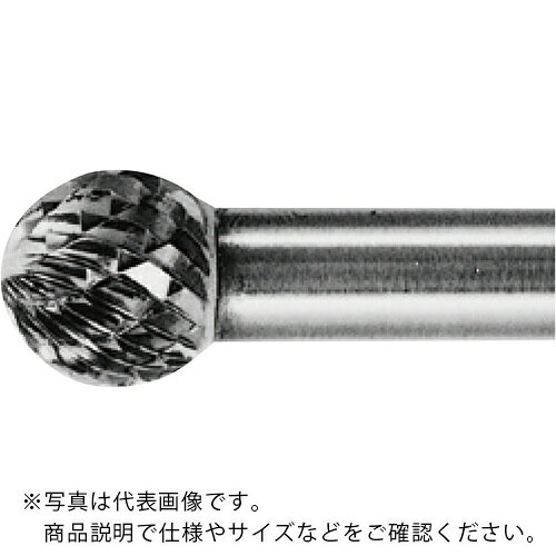 特長：独自開発の刃形状により、高速回転使用時にバーが不用意に被切削物に喰いこんでしまうことがないため、滑らかに加工でき能力アップに貢献します。用途：仕様：形状：球型(シングルカット)刃径(mm)：5刃長(mm)：4.7軸径(mm)：3軸長(...