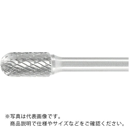 特長：独自開発の刃形状により、高速回転使用時にバーが不用意に被切削物に喰いこんでしまうことがないため、滑らかに加工でき能力アップに貢献します。用途：仕様：形状：先丸円筒型(ダブルカット)刃径(mm)：16刃長(mm)：25軸径(mm)：6軸...