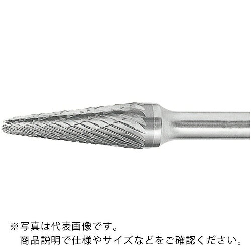 特長：独自開発の刃形状により、高速回転使用時にバーが不用意に被切削物に喰いこんでしまうことがないため、滑らかに加工でき能力アップに貢献します。仕様：形状：テーパー14°(シングルカット)刃径(mm)：6刃長(mm)：16軸径(mm)：6軸長...