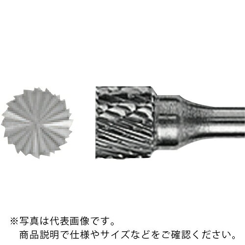 特長：独自開発の刃形状により、高速回転使用時にバーが不用意に被切削物に喰いこんでしまうことがないため、滑らかに加工でき能力アップに貢献します。仕様：形状：円筒エンド刃(シングルカット)刃径(mm)：6.3刃長(mm)：4.7軸径(mm)：3...