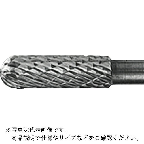 特長：独自開発の刃形状により、高速回転使用時にバーが不用意に被切削物に喰いこんでしまうことがないため、滑らかに加工でき能力アップに貢献します。仕様：形状：先丸円筒(シングルカット)刃径(mm)：4刃長(mm)：12.7軸径(mm)：3軸長(...