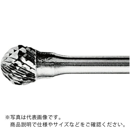 特長：独自開発の刃形状により、高速回転使用時にバーが不用意に被切削物に喰いこんでしまうことがないため、滑らかに加工でき能力アップに貢献します。仕様：形状：球(シングルカット)刃径(mm)：6.3刃長(mm)：5軸径(mm)：3軸長(mm)：...