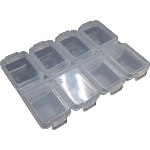 特長：クリップ安全ピンなど小物文具ホビーパーツの収納に最適です。ピルケースとしても使用可能です。用途：工具箱やキャビネットの中の整理整頓に。仕様：色：クリア外形寸法(mm)間口：86外形寸法(mm)奥行：64外形寸法(mm)高さ：13コマ数...