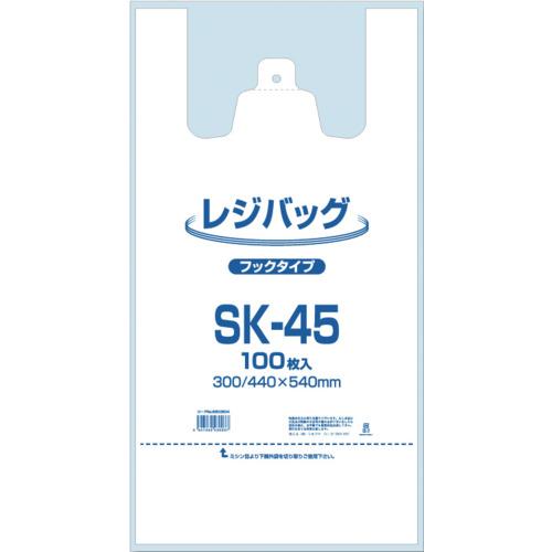 特長：お求めやすい乳白色のレジ袋です。　マチ：70（×2）mm　ハンガータイプ仕様：縦(mm)：540横(mm)：440(300)厚さ(mm)：0.019食品衛生法適合（ポジティブリスト適合）材質／仕上：HDPE　乳白原反　●代表画像につい...