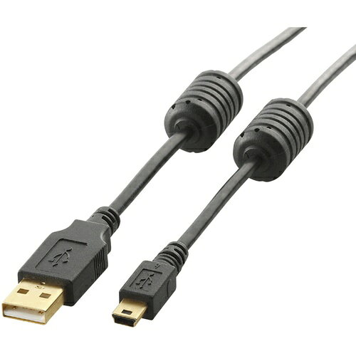 特長：高周波ノイズを吸収する効果があるフェライトコアが付いたUSB2.0ケーブルです。 USB(Aタイプ:オス)のインターフェイスを持つパソコンやゲーム機に、USB(mini-Bタイプ、オス)のインターフェイスを持つ外付けハードディスクドラ...