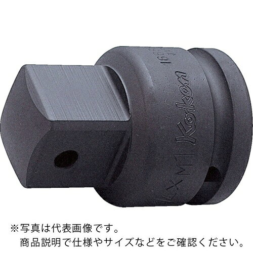 特長：インパクトレンチの差込角を変換するアダプターです。凸側ボールロック式です。仕様：差込角凹(mm)：19.0差込角凸(mm)：12.7全長(mm)：54適合ピン：A61適合Oリング：B61Cリング：C61適合ピン・リングセット：AB61...