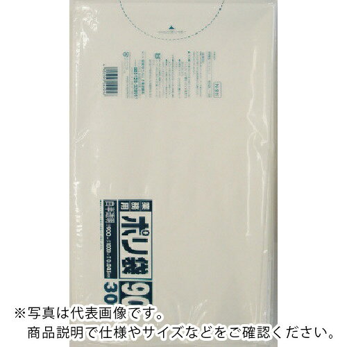 特長：スタンダートタイプのゴミ袋です。用途：ゴミの分別に。仕様：容量(L)：90縦(mm)：1000横(mm)：900厚さ(mm)：0.045色：白半透明1冊：30枚入材質／仕上：低密度ポリエチレン（LLDPE）　●代表画像について 商品に...