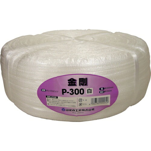 特長：幅広く使える結束ひもです。用途：一般荷造り用に。仕様：色：白標準幅(mm)：300長さ(m)：350線径(mm)：300（原糸巾）切断荷重(kgf)：強力105以上材質／仕上：ポリプロピレン(PP)　●代表画像について 商品によっては...