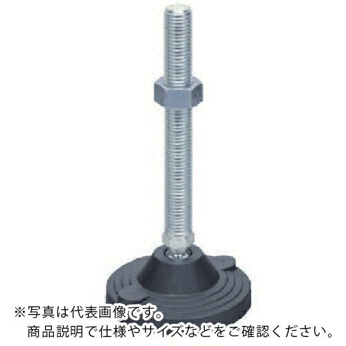 特長：スイベル構造で傾斜した状態でも28000Nの荷重に耐えられます。パッドは耐水・耐食性に優れたエンプラ製です。ラバー付きです。硫黄物の含有量が少ない為、医療機器、食品関係の装置等の衛生面や腐食の心配される場所に適しています。仕様：エンプ...