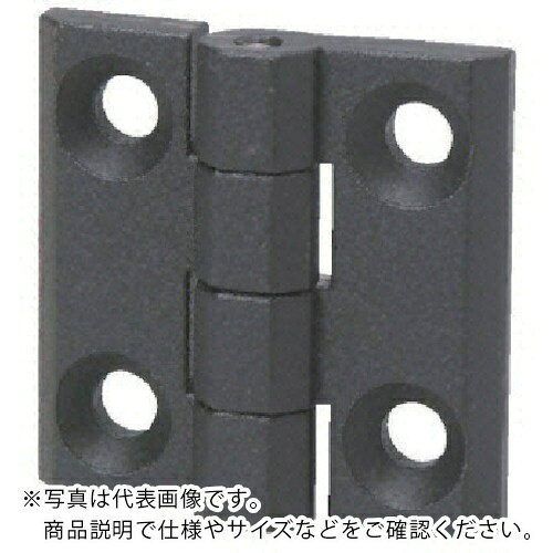 仕様：全長(mm)：50幅(mm)：50厚さ(mm)：6.5ねじ穴数：4ねじ寸法:M6フラットヒンジ材質／仕上：本体：亜鉛ダイキャスト(ZDC1) 黒色塗装、ピン：SUS304　●代表画像について 商品によっては、代表画像を使用している場合...
