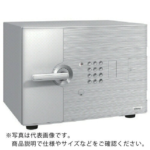 特長：日常の空間に溶け込むインテリアデザイン金庫です。用途：オフィス、個人宅、重要書類の保管仕様：容量(L)：19.5色：シルバー本体寸法(mm)間口：484本体寸法(mm)奥行：467本体寸法(mm)高さ：372有効内寸(mm)間口：35...