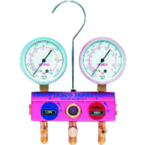 仕様：圧力表示(MPa)：0.1〜3.8(TA141G)マニホールド：ゲージ取付ネジ…1/8″NPT：ホース接続ポート…5/16″フレア(TA122G)(TA122GH)セット内容／付属品：150cm（赤・青・黄）（TA133AF）　●メー...