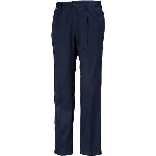 特長：毎日の作業に気兼ねなく着用できるリーズナブルなスラックス。用途：作業全般に。仕様：色：ネイビーサイズ：LL股下(cm)：80適応胴囲(cm)：86〜92ワタリ幅(cm)：37.5材質／仕上：ポリエステル65％　綿35％　●メーカー取寄...