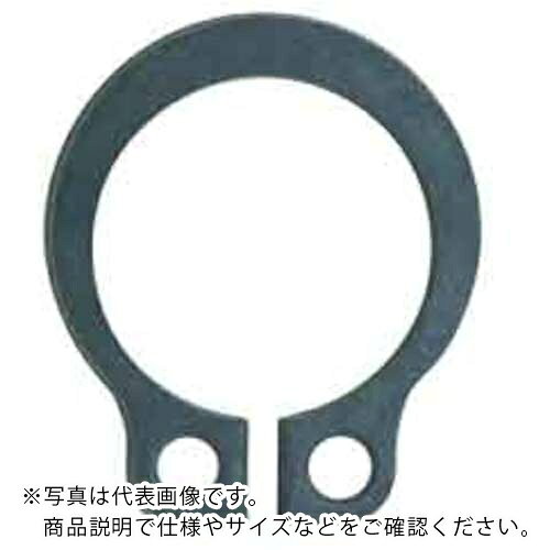 特長：一般に使用する偏心形の止め輪となります。ベアリング等の相手物がスラスト方向(軸に対して平行方向）に抜けないように、穴に溝加工してはめるリング状の止め輪です。止め輪は一般的に専用プライヤーで拡げて挿入します。（テーパー治具で挿入すること...