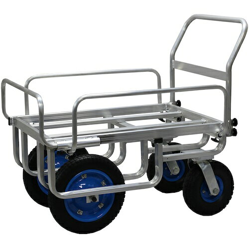 特長：安定性・操作性抜群の大型ハウスカーです。仕様：均等荷重(kg)：80幅(mm)：620〜900高さ(mm)：880奥行(mm)：820〜940前輪タイヤ径(mm)：370後輪タイヤ径(mm)：260地面から荷台までの高さ(mm)：44...