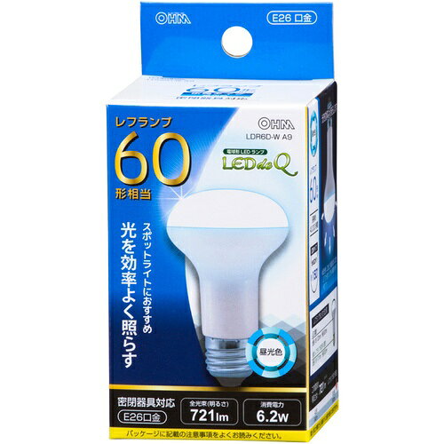 特長：光を効率よく照らすので、スポットライトにおすすめです。密閉器具対応しています。省エネ法2017年度 目標基準値達成商品です。光りが約150°広がる広角タイプです。仕様：明るさ(lm)：721光源色：昼光色外径(mm)：62全長(mm)...