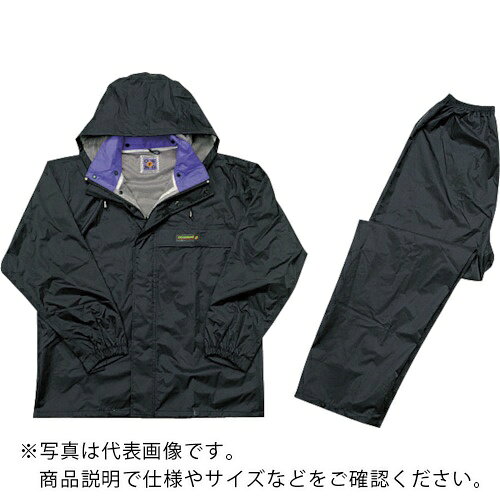 特長：上着/パンツ/フード共にメッシュ付きで、汗によるベトツキ感を緩和します。縫い目にはシームテープを貼り付け、高い防水性を実現しています。用途：雨天時の野外作業に。仕様：色：ブラックサイズ：S身長(cm)：150〜160胸囲(cm)：78...