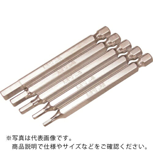特長：ISO・JIS規格を上回るよう、設計・製作されている「プロ向け」の製品です。用途：六角穴付ボルト類の締結用。仕様：対辺(mm)：3全長(mm)：75シャンク径(mm)：6.35溝位置(mm)：9材質／仕上：ビット:特殊合金鋼、SNCM...