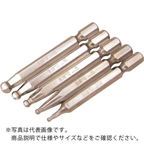 特長：テーパーヘッドは本締に使える様、耐久性と耐摩性を一段と向上しました。従来のボールポイントに比べ10から20％ねじり強度が高く、傾けての使用（0から20°）で特に効果を発揮します。用途：六角穴付ボルト類の締結用。仕様：対辺(mm)：3全...