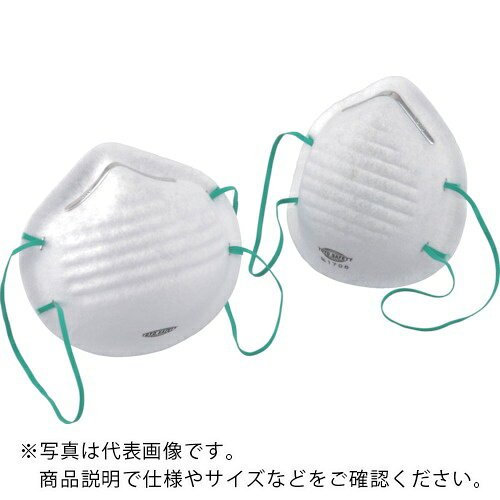 特長：抗菌処理加工をしているので衛生的です。用途：建設土木切削木工花粉掃除等の比較的大きな塵埃が飛散している場所で。仕様：簡易マスク材質／仕上：ポリプロピレン注意：粉じん障害規則および有機溶剤中毒予防規則等で、マスクの使用が規定されている場...