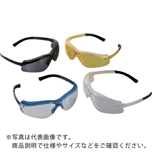 特長：額パッド付きでフィット感抜群です。用途：粉じんや飛来物が発生する可能性のあるあらゆる作業現場等に。仕様：レンズ色：クリアフレーム色：ブルー防曇加工：○UVカット：○ノーズパッド：○タイプ：スペクタクル型超軽量防じんメガネ　クリア(スペ...