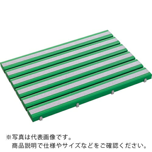 特長：滑り止め付き、抗菌剤入りで強度がある丈夫なスノコです。（完成品出荷です）用途：ロッカールーム、シャワー室などに。仕様：色：緑サイズ長辺(mm)：900サイズ短辺(mm)：600厚さ(mm)：48材質／仕上：本体：硬質塩化ビニールカバー...