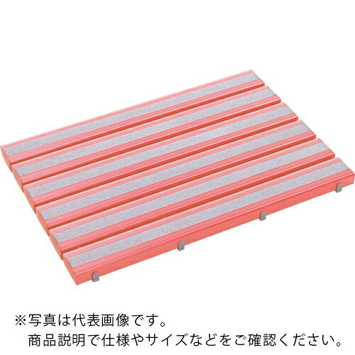 特長：滑り止め付き、抗菌剤入りで強度がある丈夫なスノコです。（完成品出荷です）用途：ロッカールーム、シャワー室などに。仕様：色：ピンクサイズ長辺(mm)：900サイズ短辺(mm)：600厚さ(mm)：48材質／仕上：本体：硬質塩化ビニールカ...