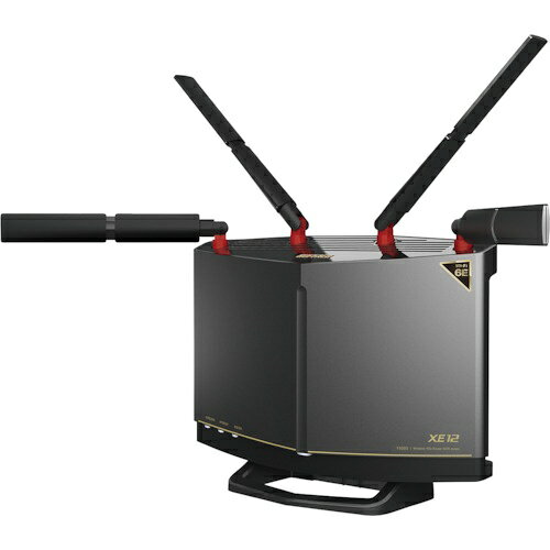 特長：Wi-Fi 6E対応、使える周波数が増えたトライバンドルーター 高速通信を実現するフラッグシップモデル 内蔵アンテナを超える性能 12ストリーム外付け「トリプルバンドダイポールアンテナ」 アンテナを調節し、6GHz帯を有効活用 通信性...