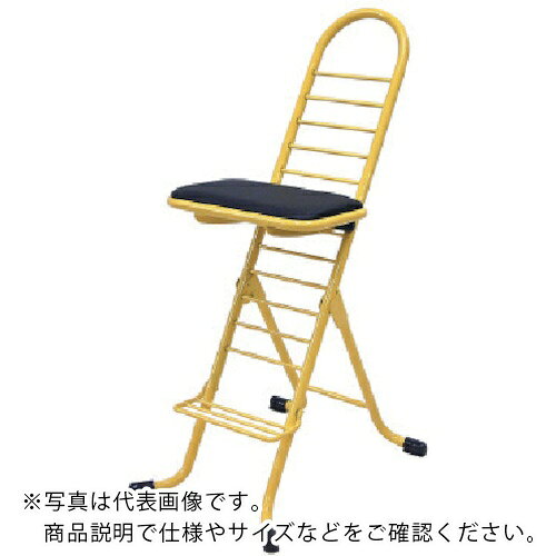 特長：座面の高さをワークに合わせて簡単に調節できます。仕様：座幅(mm)：350張地：ビニールレザー張り色：イエロー座高(mm)：300〜830座上下昇降機能：引っ掛け式肘なしタイプスウィング機能なし材質／仕上：座部:ビニールレザー脚部:ス...