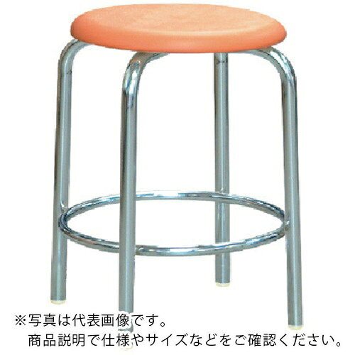 特長：内リングのため場所を取らず丈夫です。仕様：座奥行(mm)：360色：オレンジセイコー　ラウンドスツール材質／仕上：座部:ポリプロピレン脚部:スチールパイプ　●メーカー取寄商品について 本商品はメーカーからの取寄商品となります。 納期は...